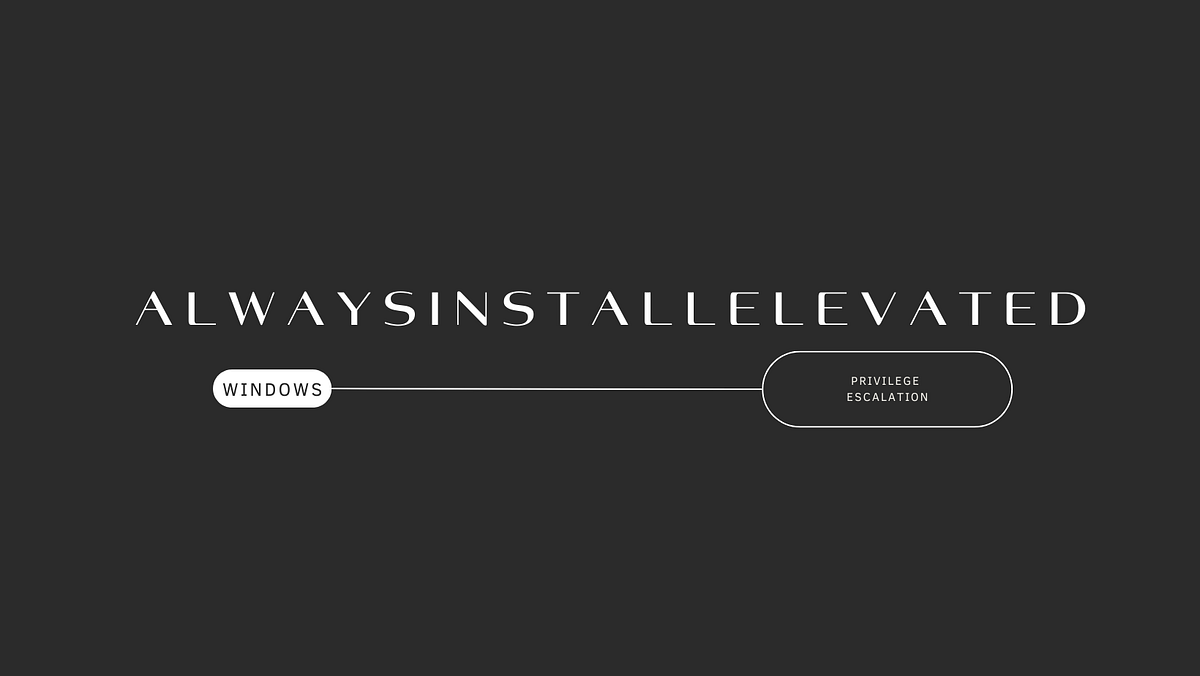Windows Privilege Escalation : AlwaysInstallElevated | by Persecure ...