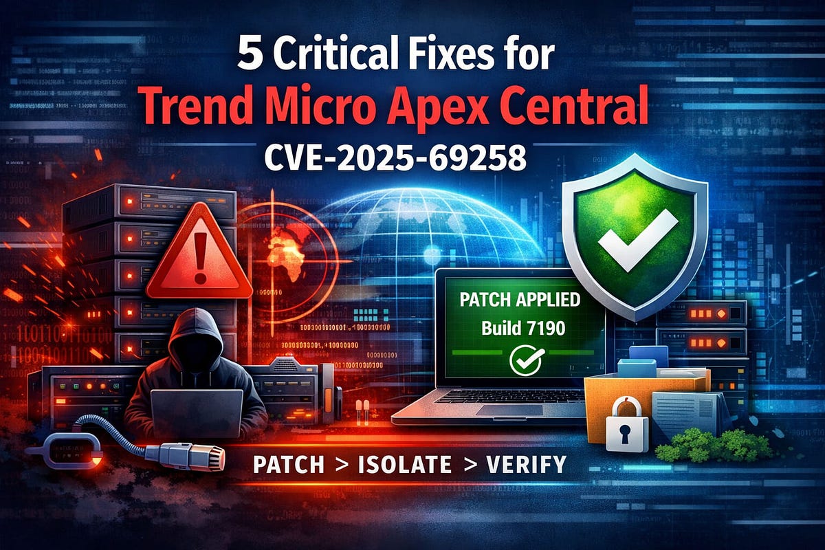5 Critical Fixes for Trend Micro Apex Central CVE-2025–69258 | by ...