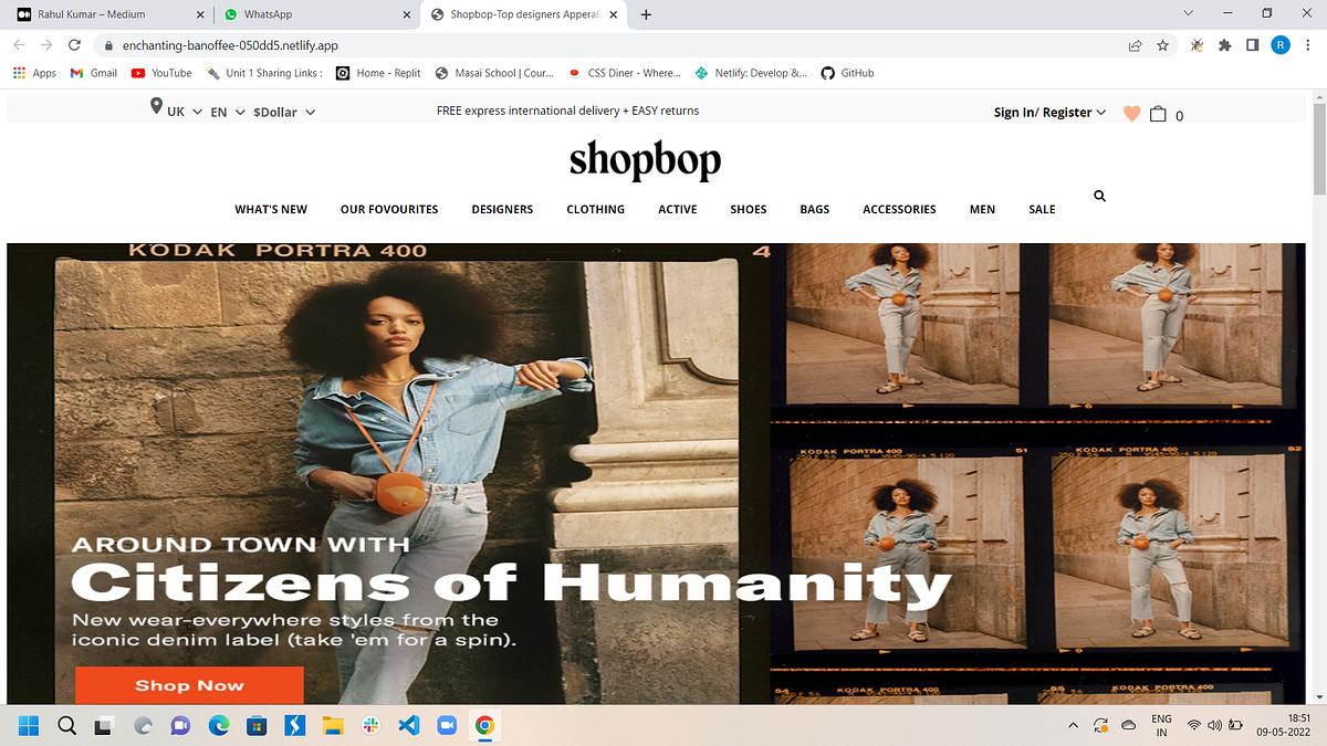 Collaborative Project At Masai School “ShopBop Clone Project”. | by ...