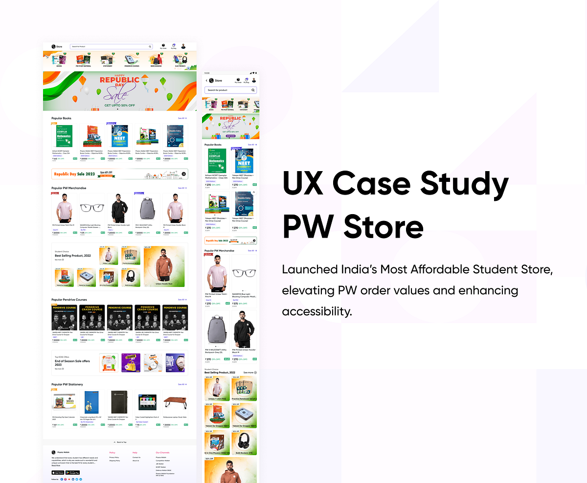 UX Case Study: How We Built the PW Store from Scratch and Achieved an ...