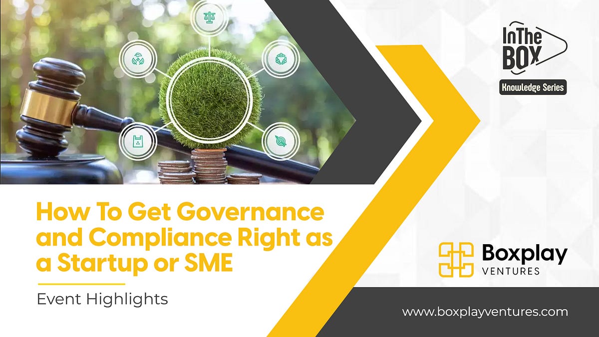 How To Get Governance & Compliance Right as a Startup or SME — Event ...