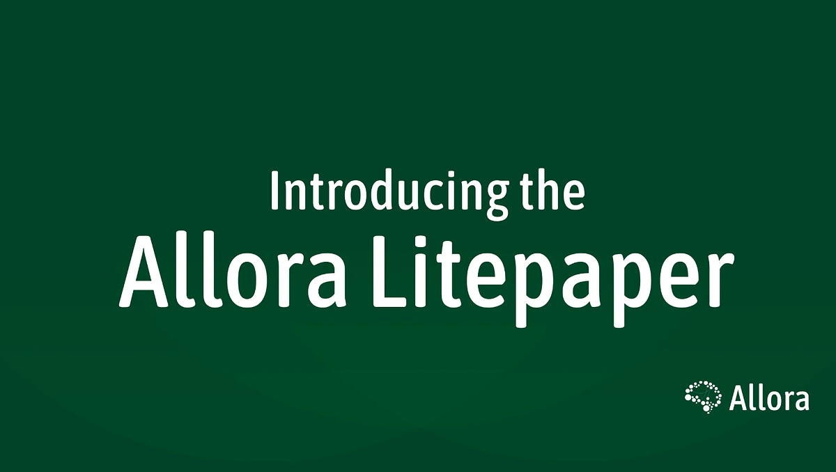 Allora Network의 Litepaper를 발표합니다. | by Manbull | Official Allora Community | Jun, 2024 | Medium