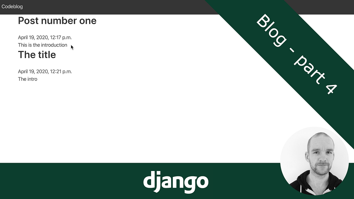 Creating a blog using Django 3 — Part 4— Detail view | by Stein Ove Helset | Code With Stein ...