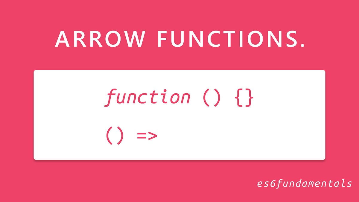 Es6 Fundamentals Arrow Functions By Matheus Santos Medium