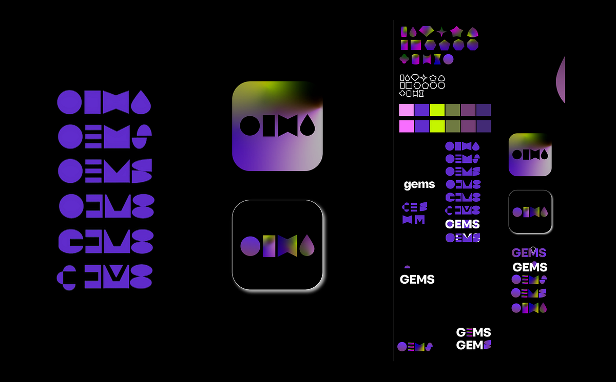GEMS: Logo and Posters. Process | by Katelyn Lee | Medium