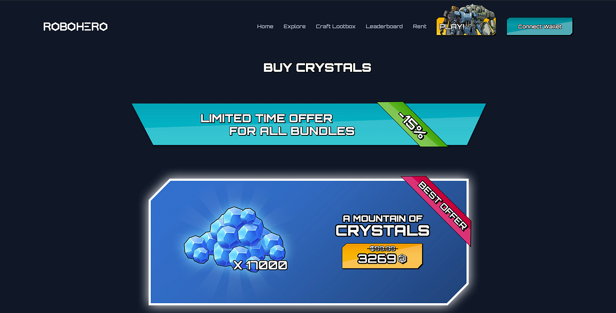 How to Purchase Crystals with $ROBO Tokens on RoboHero Marketplace | by ...
