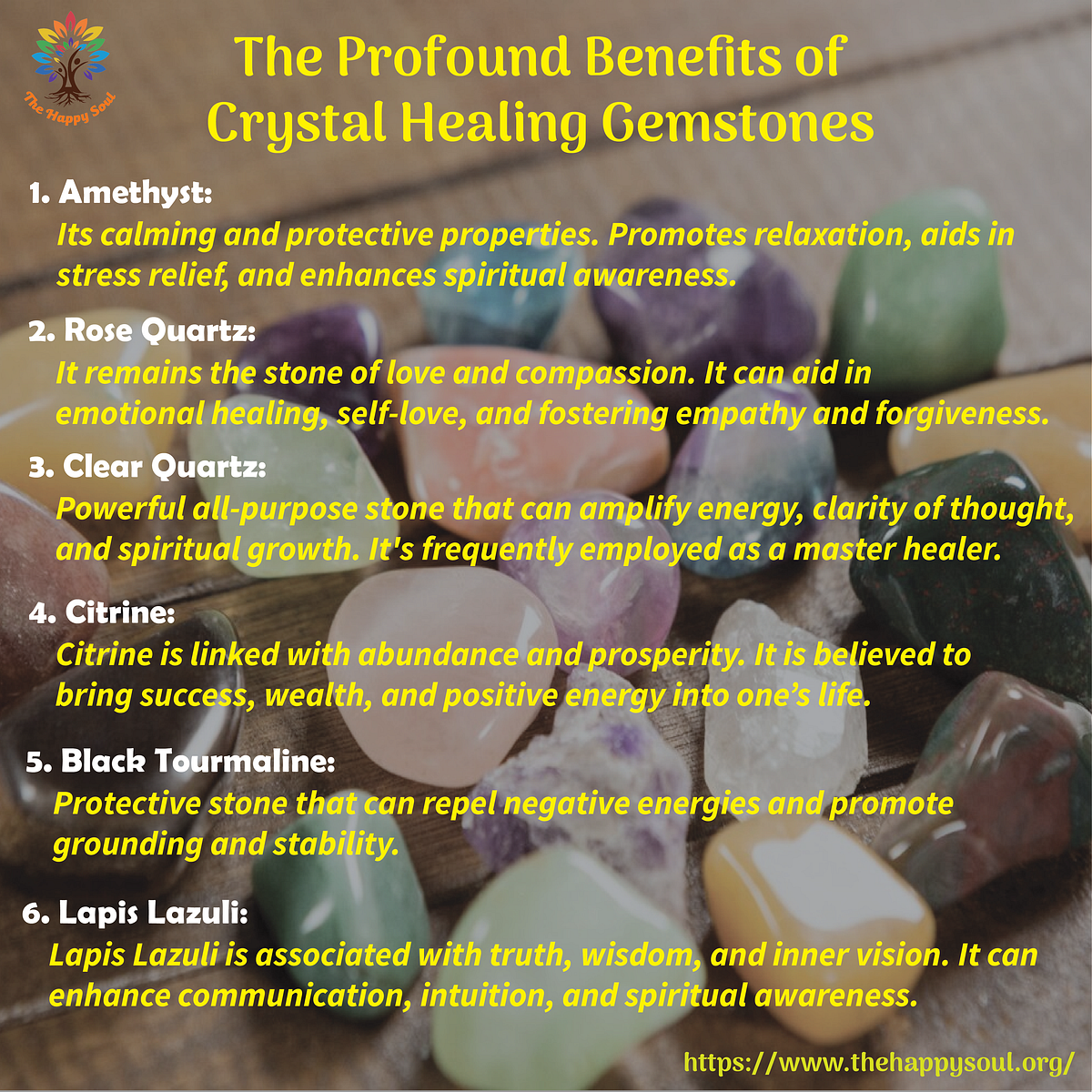 The Profound Benefits of Crystal Healing Gemstones - Thehappysoul - Medium