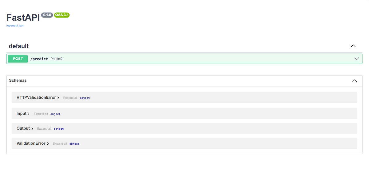 How to create FastAPI for a machine learning model? | by Ezhil Jothi Kandasamy | Medium
