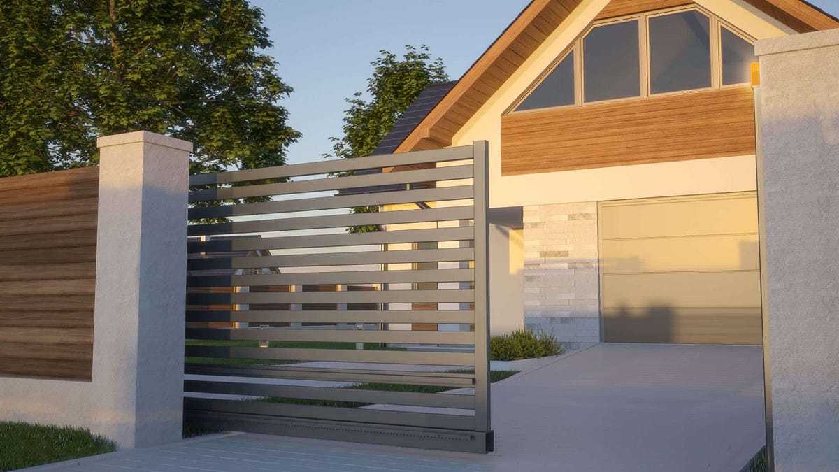 Horizontal Slat Driveway Gate - Coast Fencing And Gates - Medium