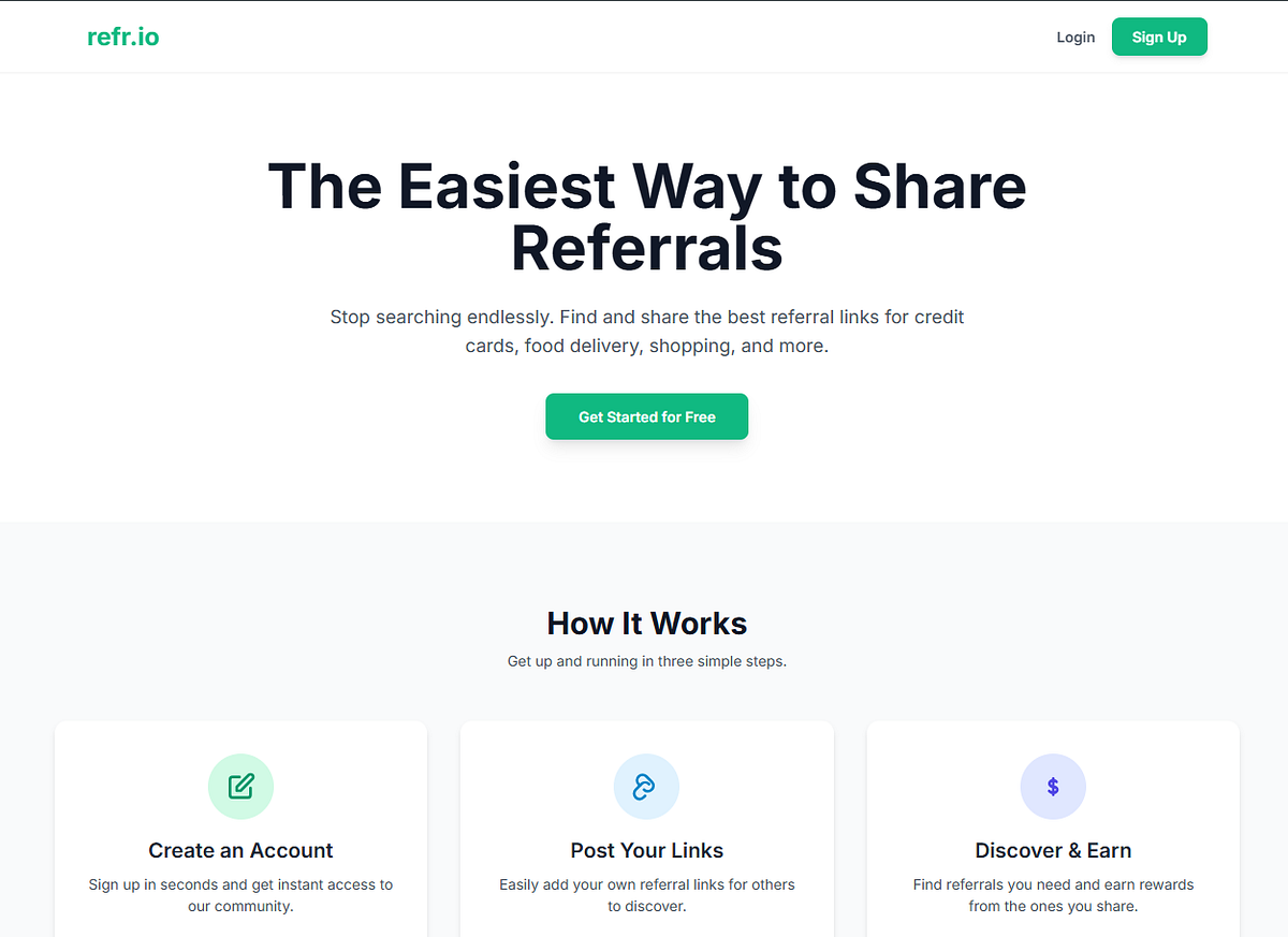 REFR.IO — Your Community-Powered Referral Hub | by Saiyam Masalia | Jul ...