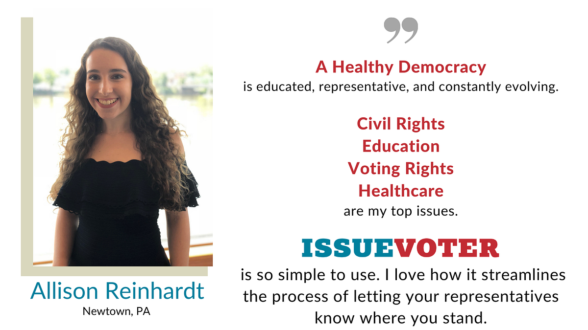 IssueVoter Spotlight: Allison Reinhardt | by Natalie Modugno | IssueVoter