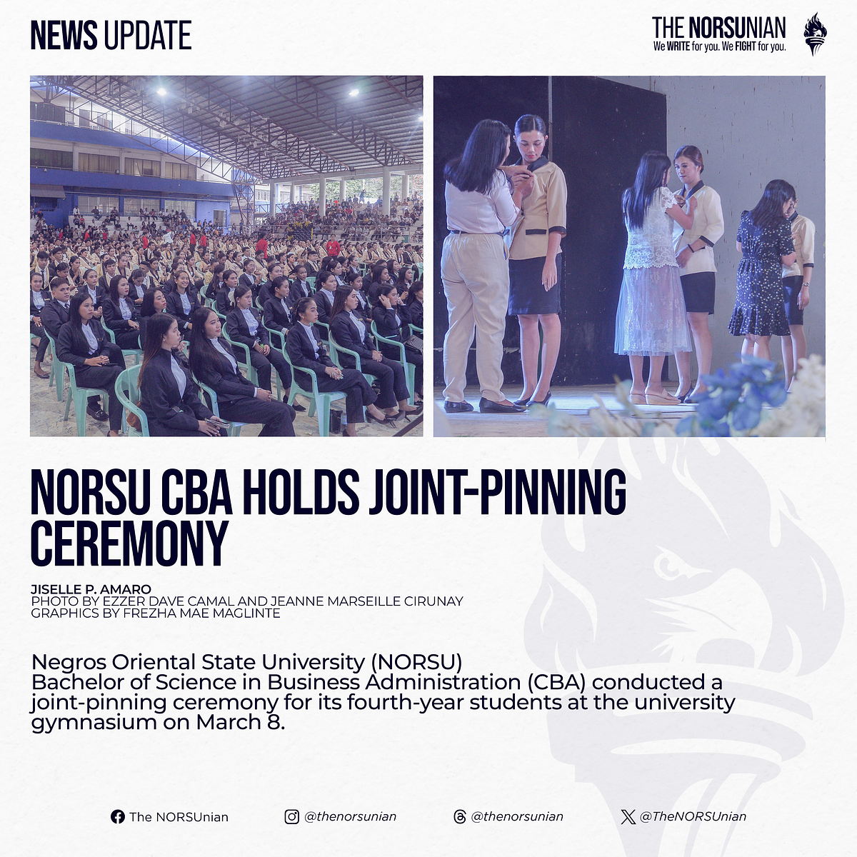 NORSU CBA Holds Joint-Pinning Ceremony | by The NORSUnian | Mar, 2024 ...