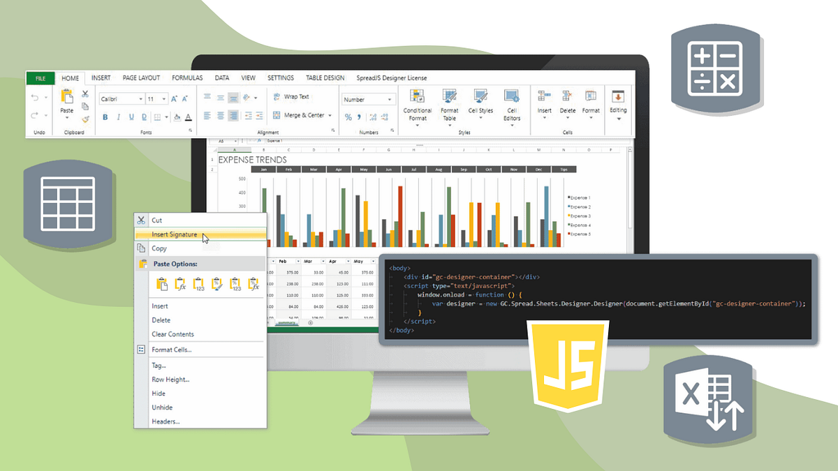 How to Add a JavaScript Spreadsheet Ribbon Component in Your Web App ...