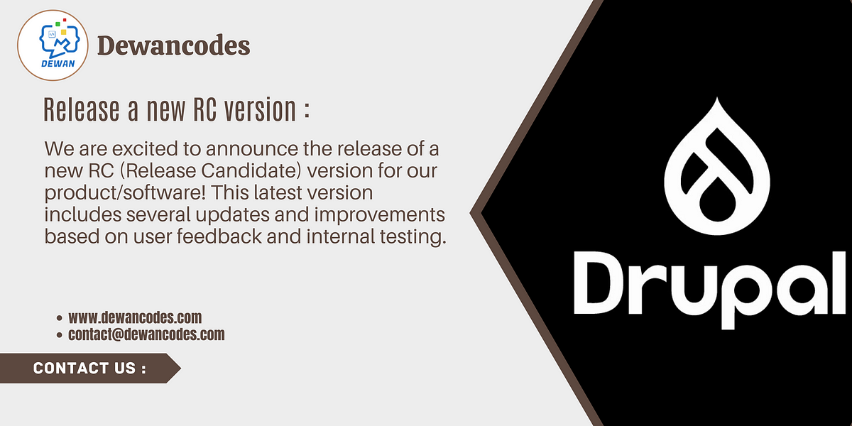 Release a new RC version : - Dewancodes - Medium Release a new RC version : - Dewancodes - Medium