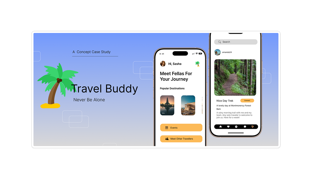 Travel Buddy — A concept UX case study for a collaborative traveling ...