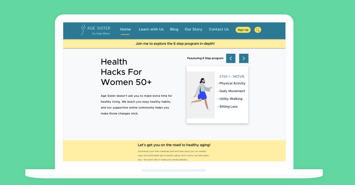 Designing a responsive website for women 50+ — A UX case study | by ...