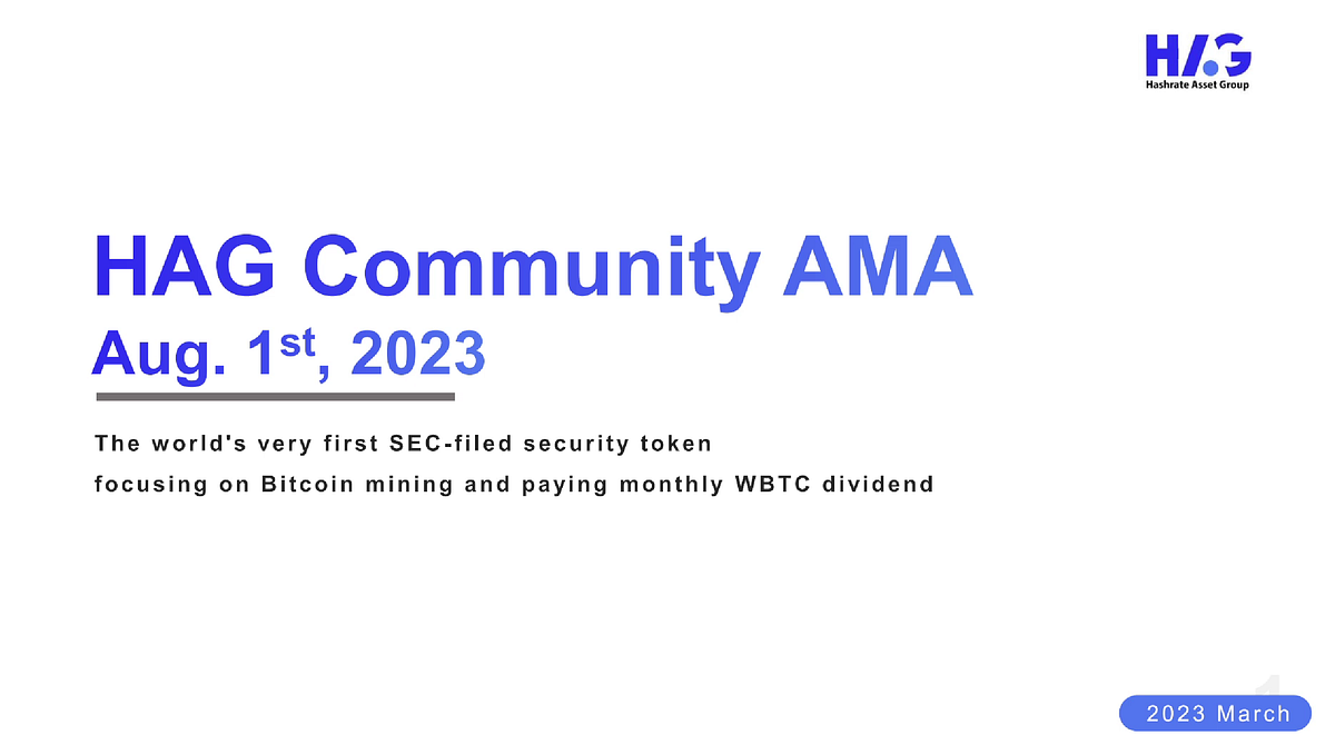 HAG’s July Achievements and Updates: AMA and Update on OG | by HAG ...