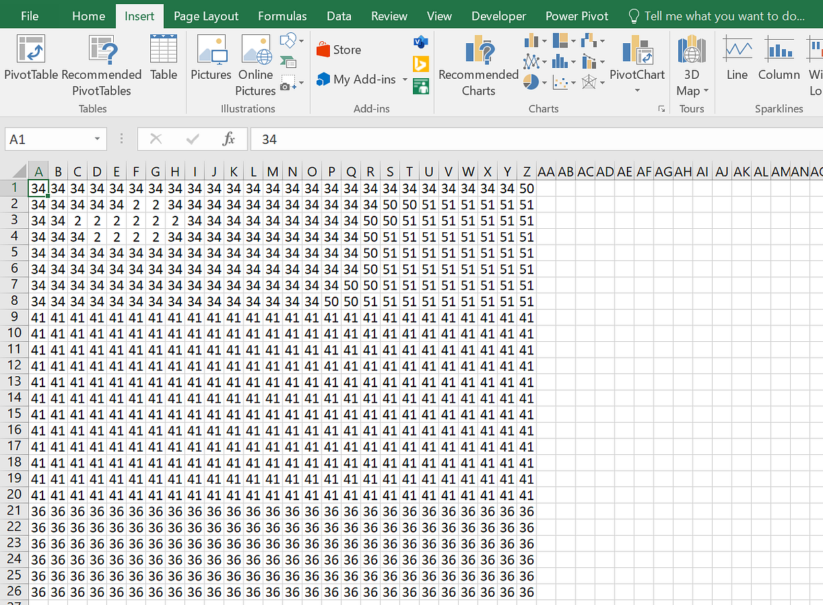Pixel Art in Excel. With VBA | by Adina Kuanysheva | Medium