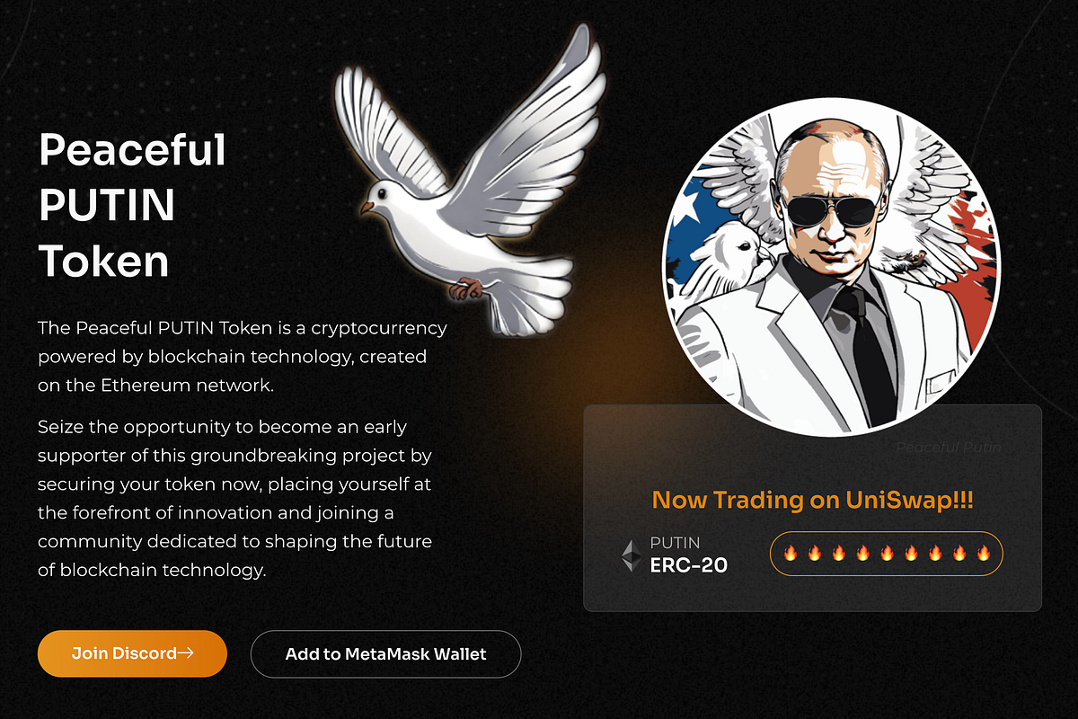 The Rise of the Peaceful Putin Token: Revolutionizing Perceptions and ...
