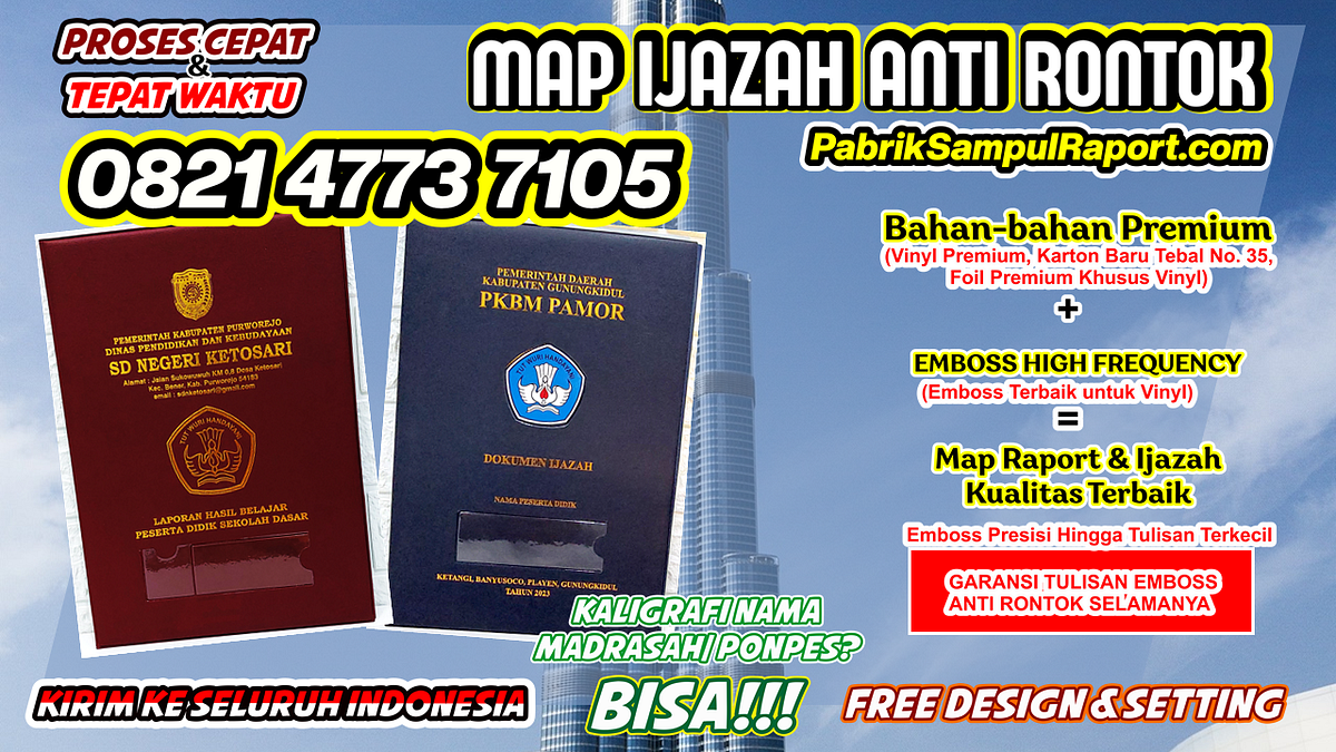 0821–4773–7105 Map Raport Polos Sampul Ijazah di Batang | by ...