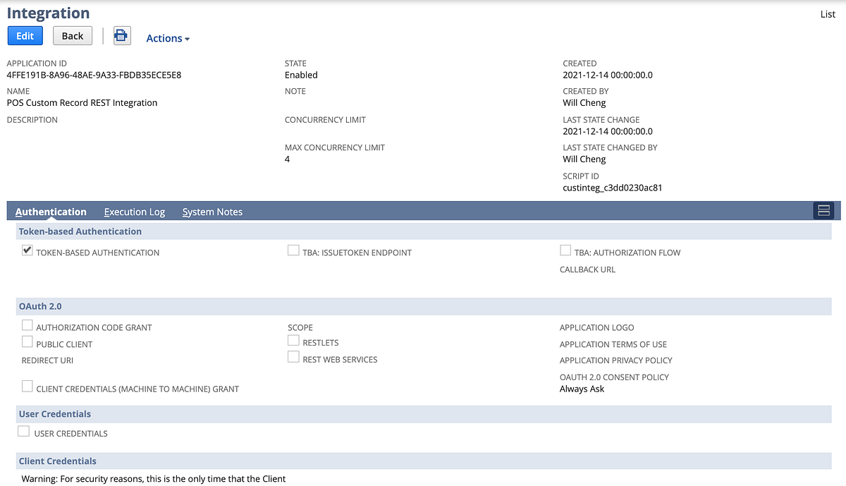 Integration with NetSuite SuiteTalk Rest Web Services | by Wilson Cheng | Medium