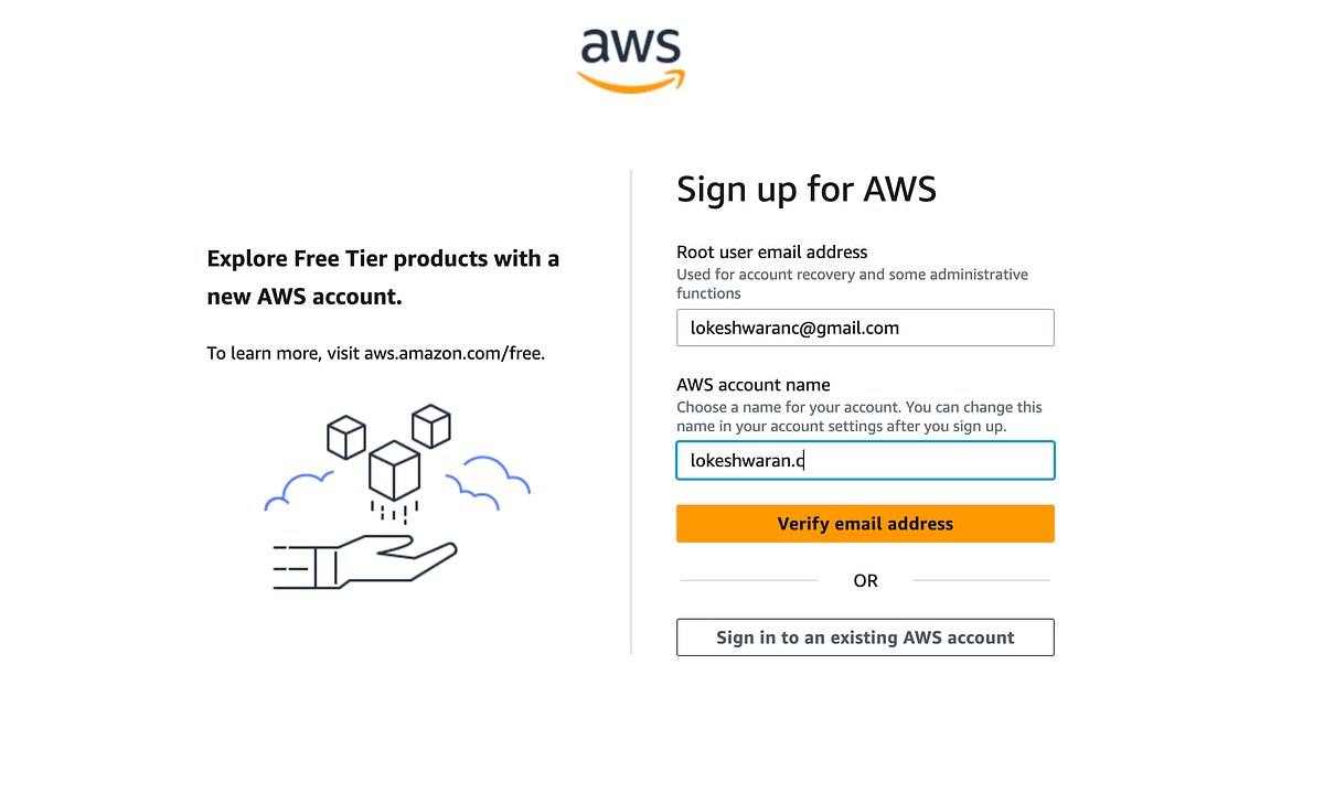 Getting started with AWS Free Tier Account | by Lokeshwaran ...