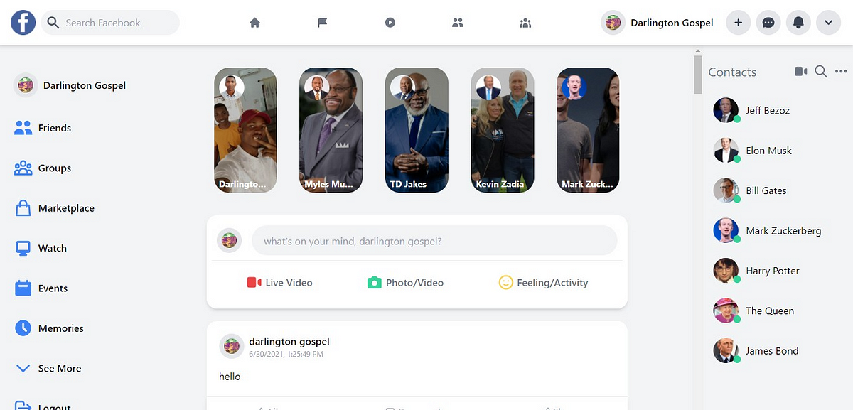 How To Build A Social Networking Site With Vuejs Facebook Clone By Darlington Gospel Geek