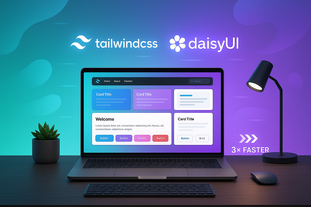 Tailwind + DaisyUI: Stop Writing Custom CSS and Ship Products 3x Faster | Medium