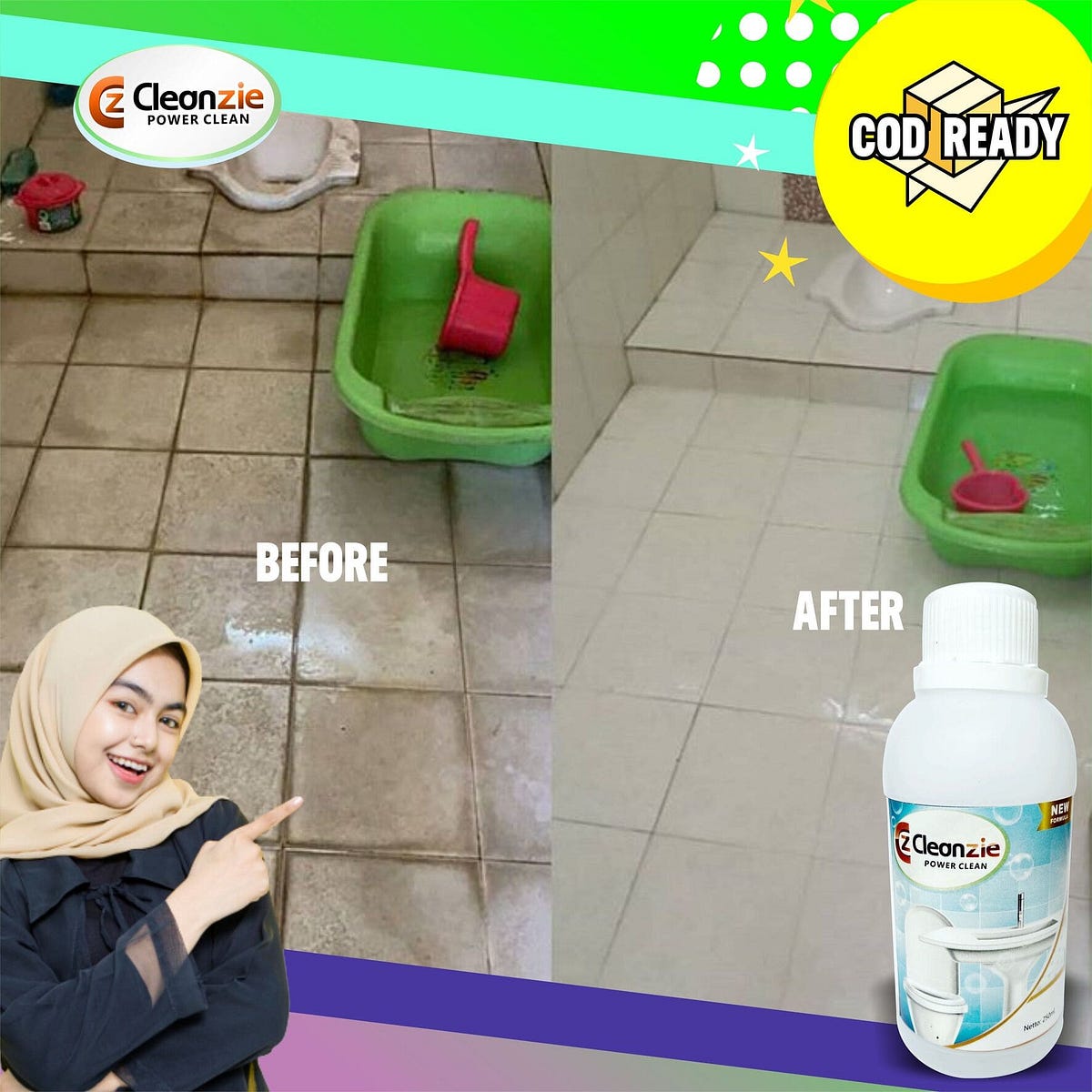 Menjual CLEANZIE POWER CLEAN Cara Ampuh Membersihkan Kloset Berkerak ...