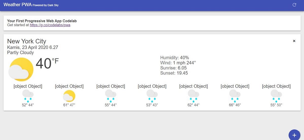 Membuat Weather PWA dengan glitch | by andrias | Medium