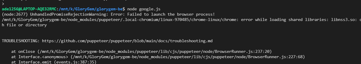 Cara mengatasi Puppeteer — Failed to launch the browser process! - Ade Prasetyo - Medium