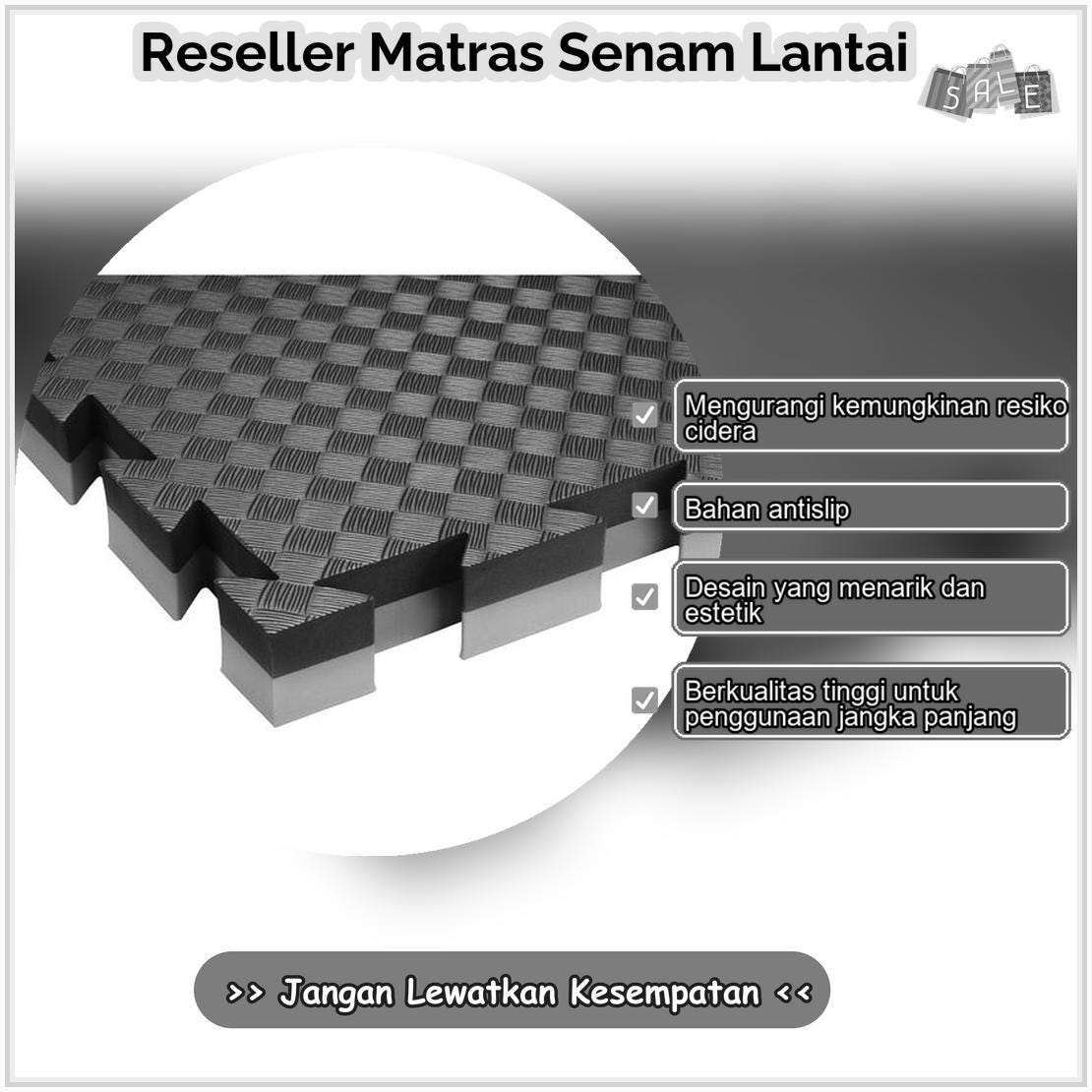 Reseller Matras Senam Lantai - Matras Puzzle Tebal - Medium