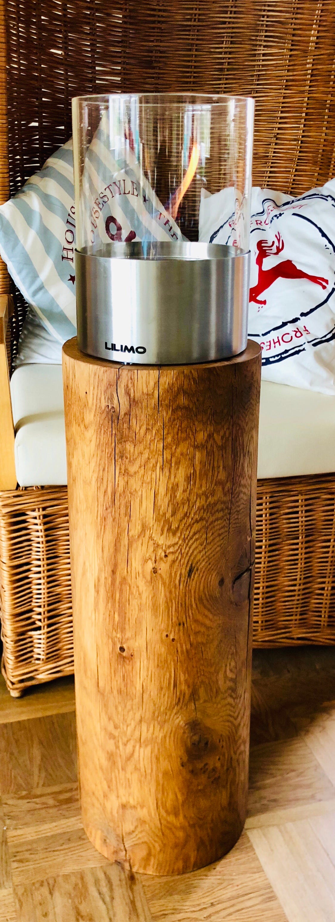 DIY Ethanol lamp pedestal from solid oak log. | by Fly Guy #ethereum ...