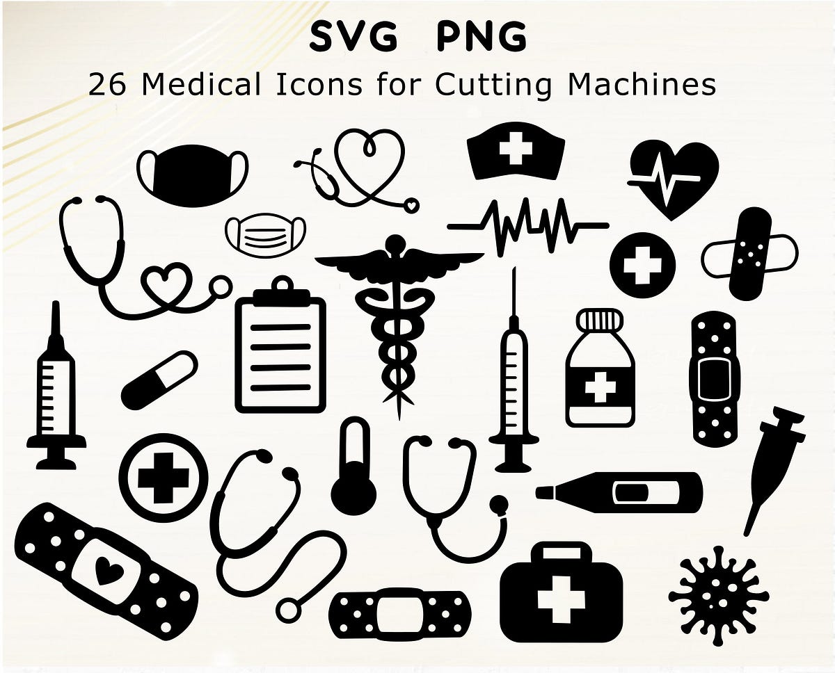 Medical Icons Svg Bundle design Svg Cut files Svg Files for cricut ...