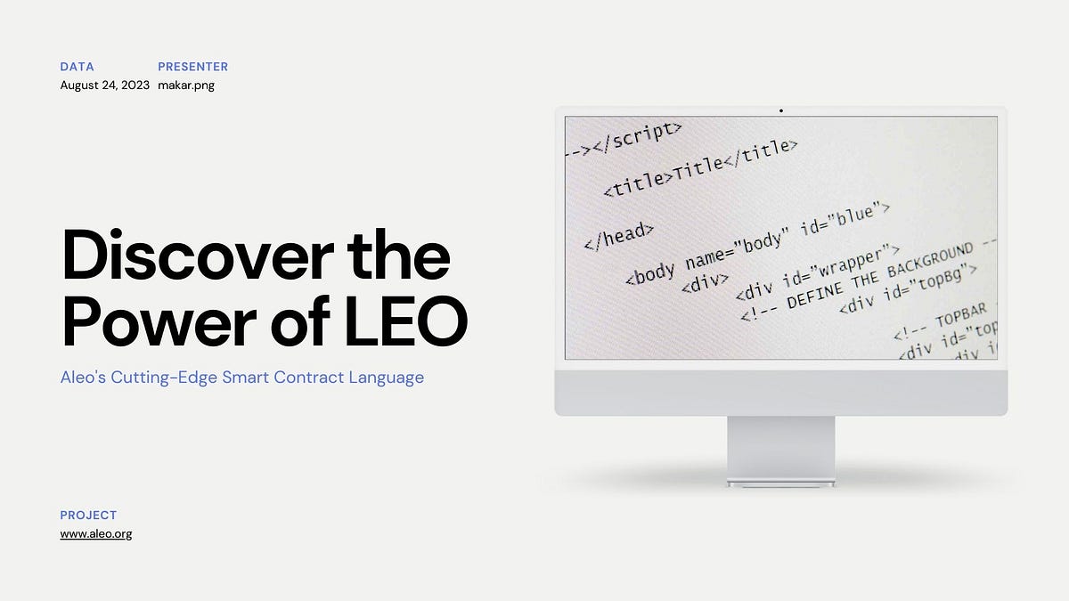 LEO: A Comprehensive Guide to Aleo’s Low-Energy Optimized Programming Language | by makar | Medium