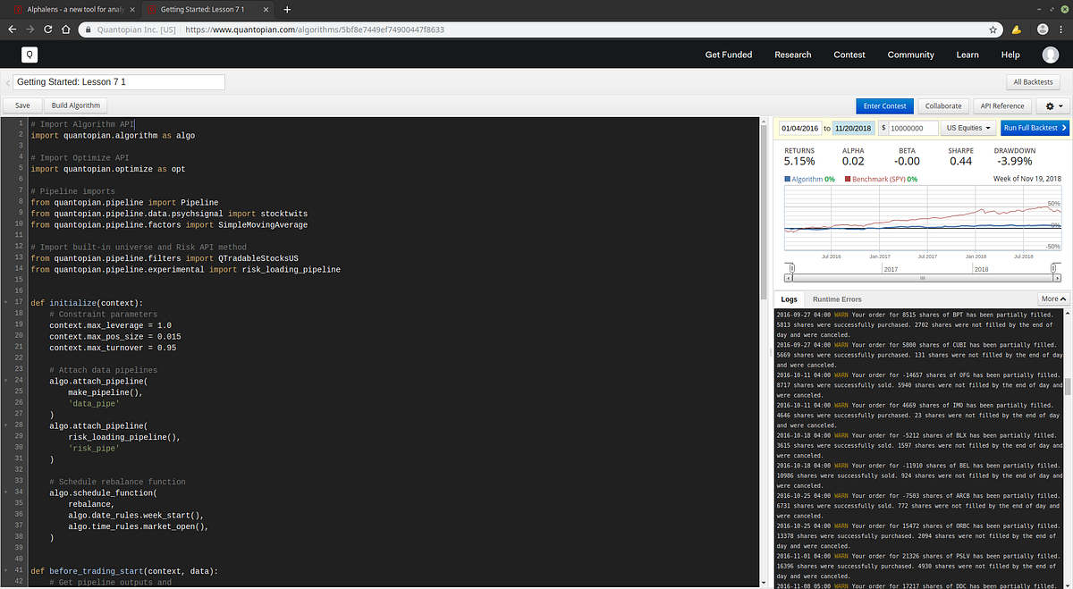 資料隨筆 — 算法交易同 Quantopian. A Data Story about Algorithmic Trading… | by ...