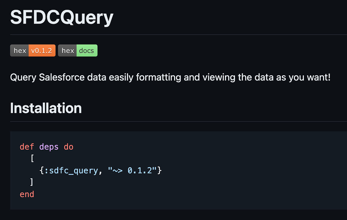 SFDCQuery — Building and publishing my first Elixir Library | by ...