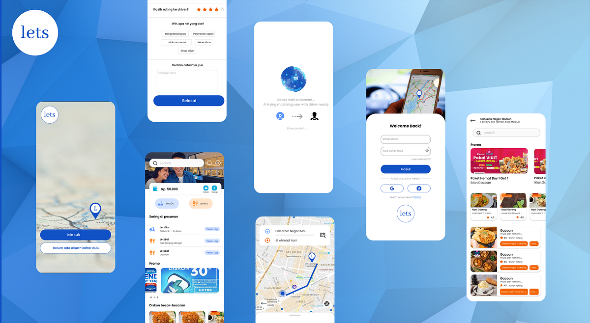UI/UX CASE STUDY DESIGN : LETS Transportation App | by Azza Auliyaul ...