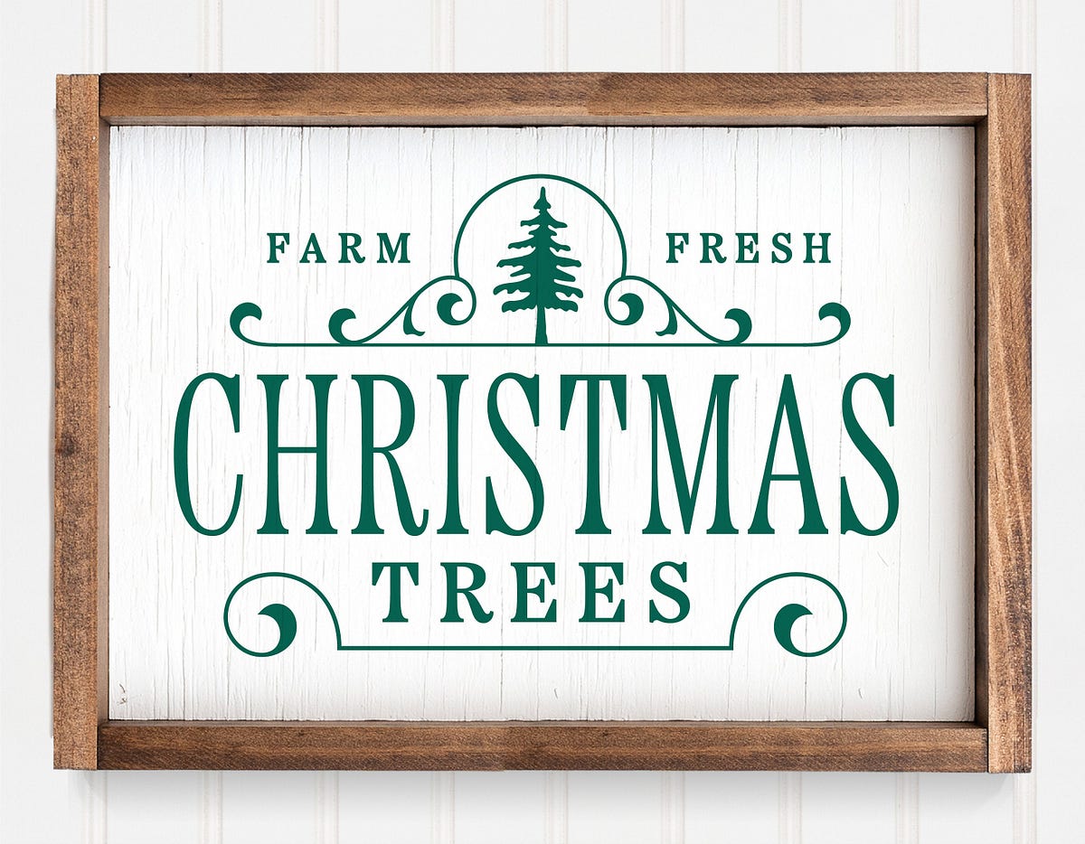 Farm Fresh Christmas Trees Svg, Christmas Tree Ornament Svg, December ...