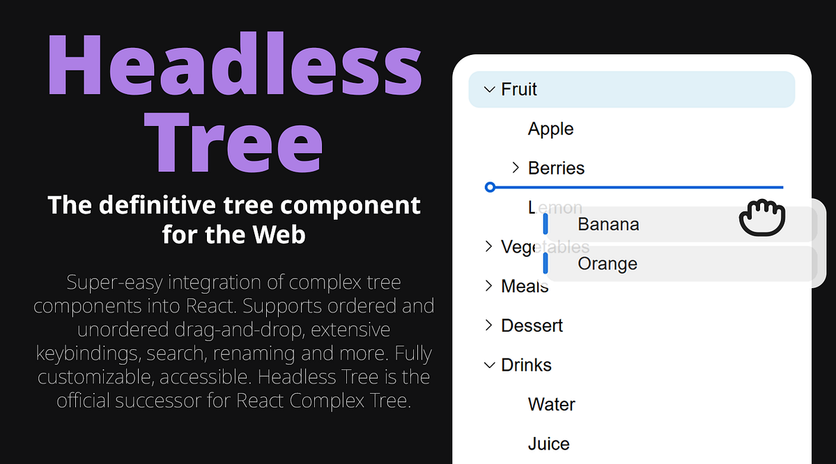 Headless-Tree, and the Future of React-Complex-Tree | by Lukas Bach | Medium