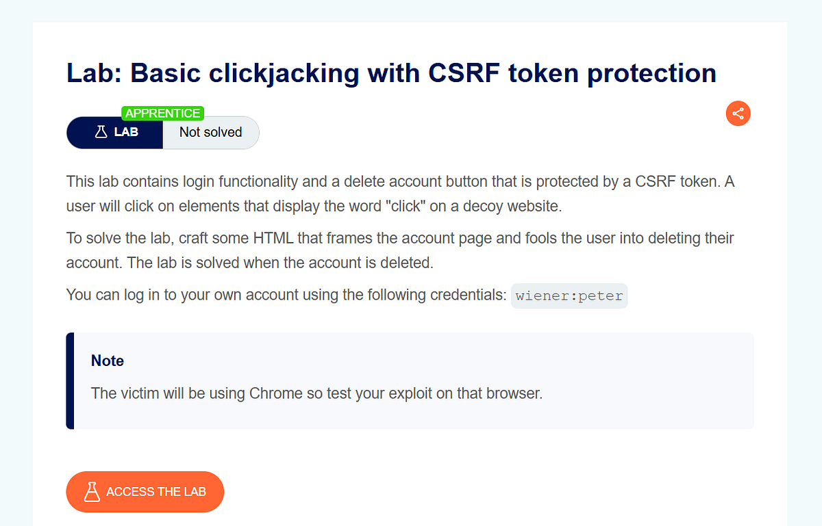 Clickjacking Portswigger Lab. Clickjacking is an interface-based… | by Mehedi Hasan Emon | Feb ...