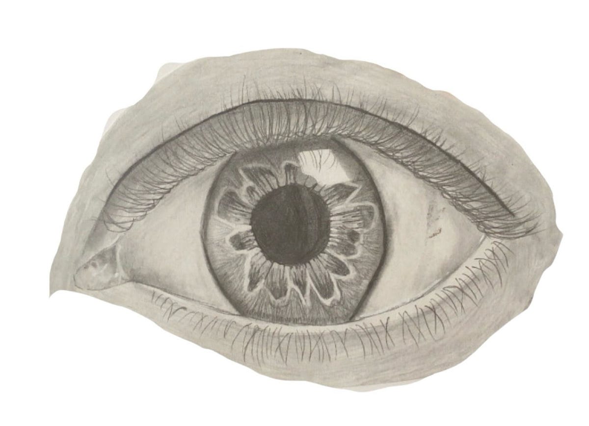 🎨 How I Drew This Realistic Eye Using the Square Method (With Just a ...
