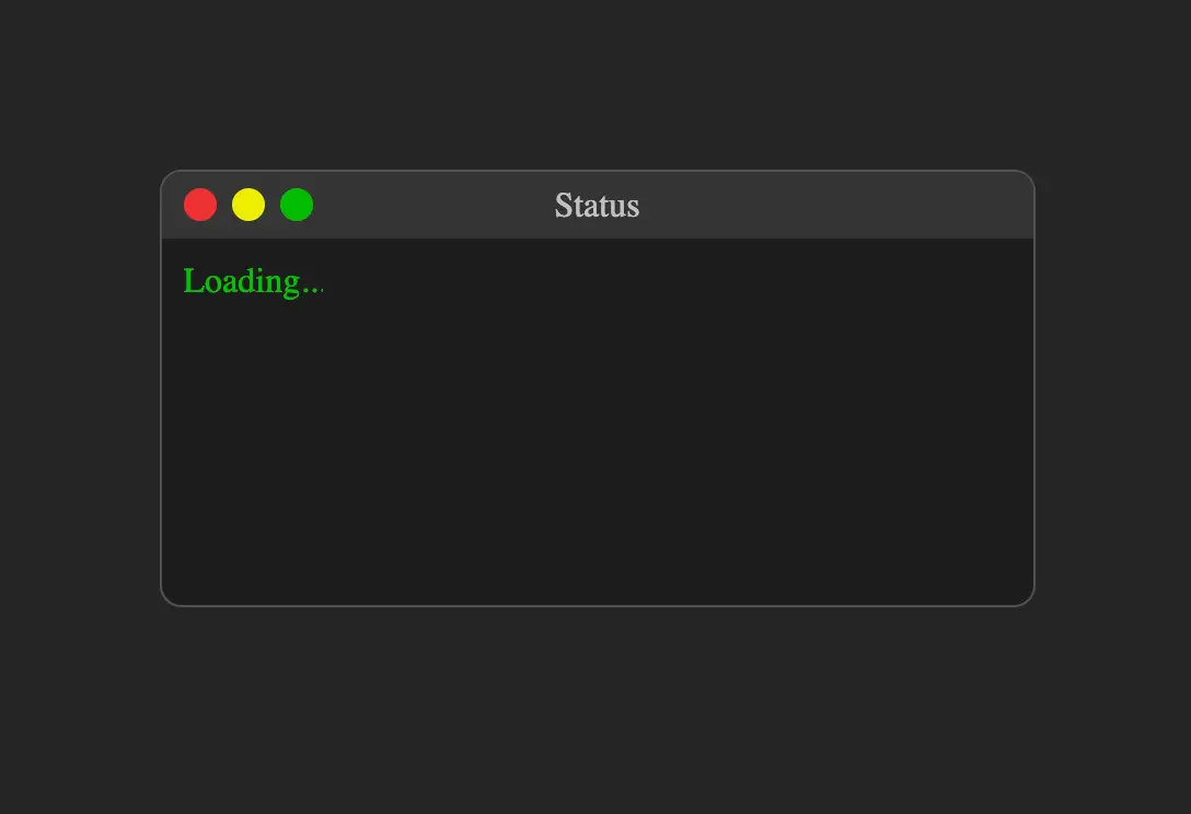 Mac Terminal Loading Animation Using Css Hey There You Are Most Welcome To This Article I Hope