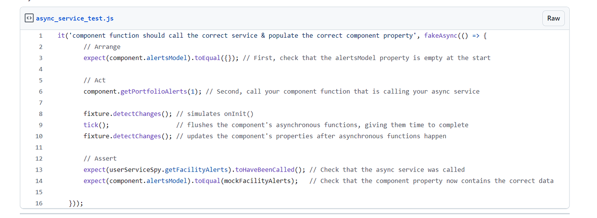 Angular unit test containing an async service | by Matt DeMichele | Medium