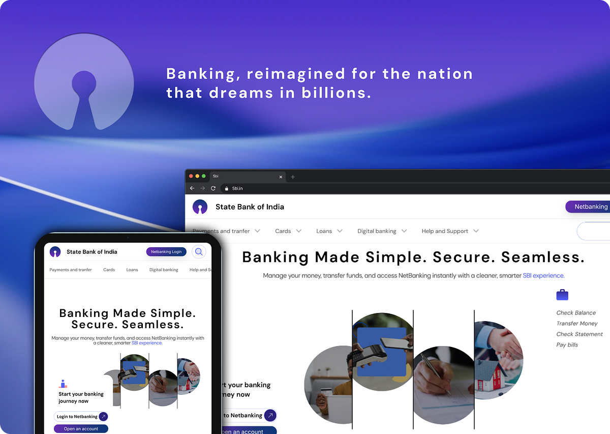 UI/UX Case Study: SBI Website Reimagined | by SURAJ PRAKHAR | Bootcamp ...