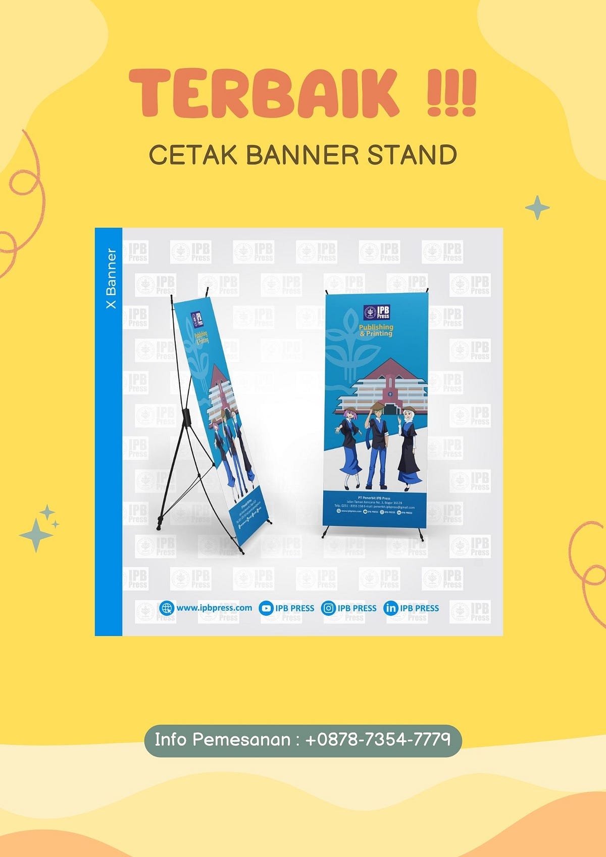 TERBAIK !!! WA 0878–7354–7779, CETAK BANNER STAND - cetak buku - Medium