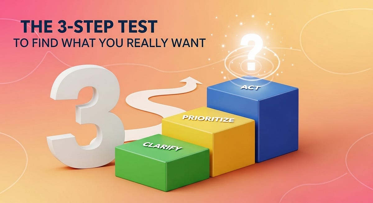 The 3-Step Test to Find What You Really Want. | by Content Creator ...