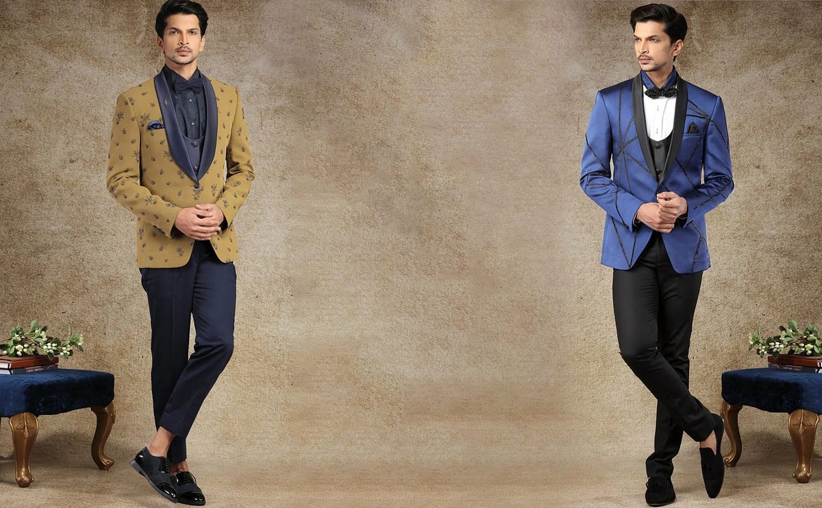 Beyond Black: Daring Dash with Bold Tuxedo Colors for the Indian Groom | by Korabynm | Apr, 2024 ...