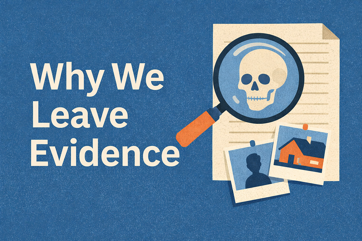 Why We Leave Evidence. If you look at the act of writing a… | by Max ...