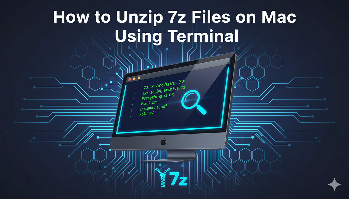 How to Unzip 7z Files on Mac Using Terminal (Complete Guide) | by Ahmad Waleed | Medium